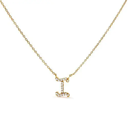 HAUS OF BRILLIANCE 10k Gold Diamond Accent Initial Pendant Necklace - Yellow | I